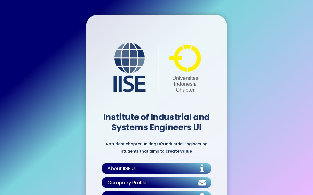 Insitute of Industrial and Systems Engineers UI